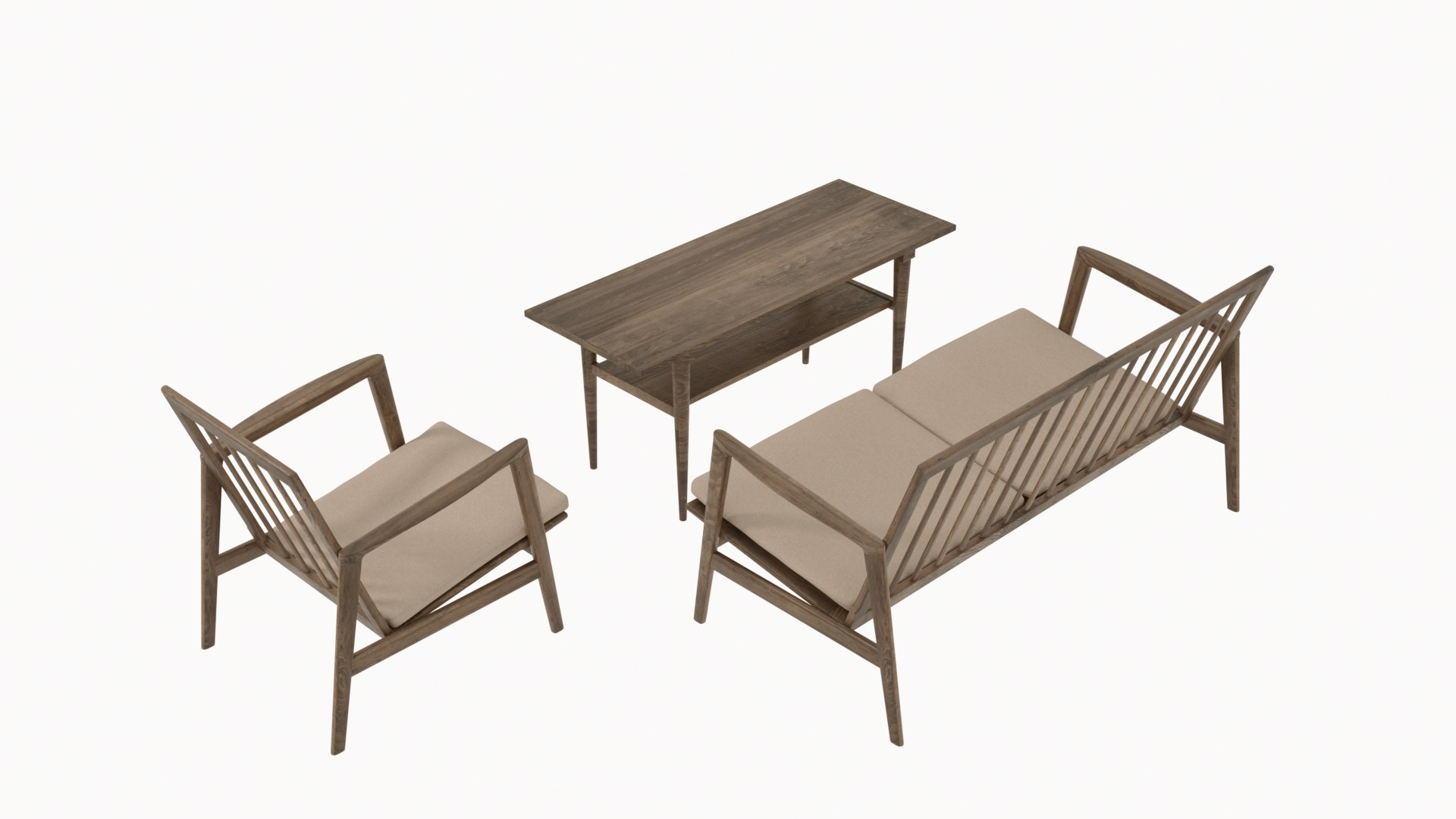 3D Model Table And Chair - TurboSquid 2015909
