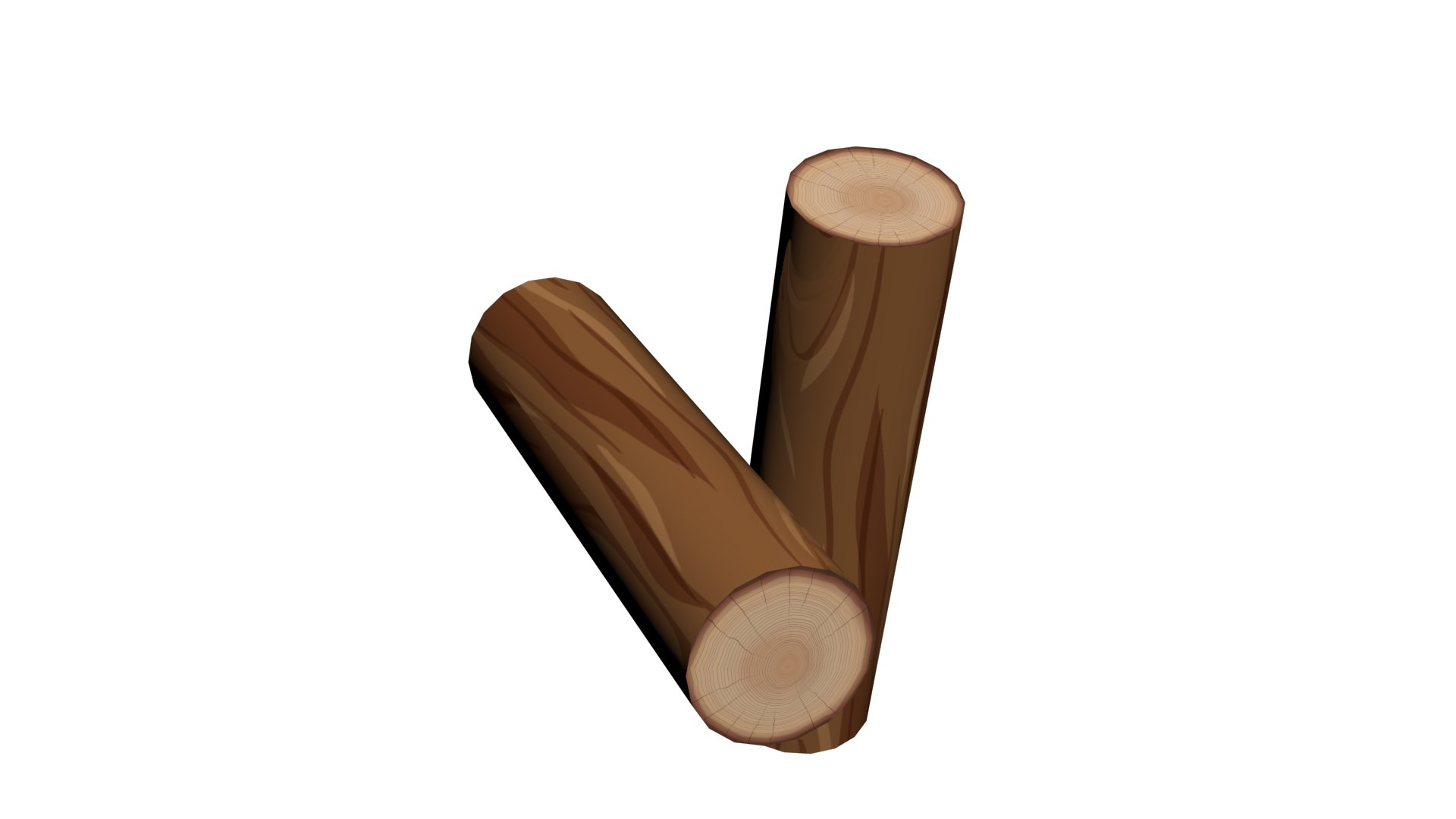 3D Wood Log Cartoon - TurboSquid 2415503