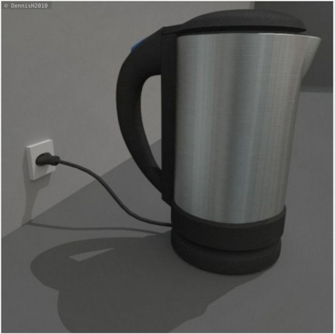 3d model water boiler rigged electric