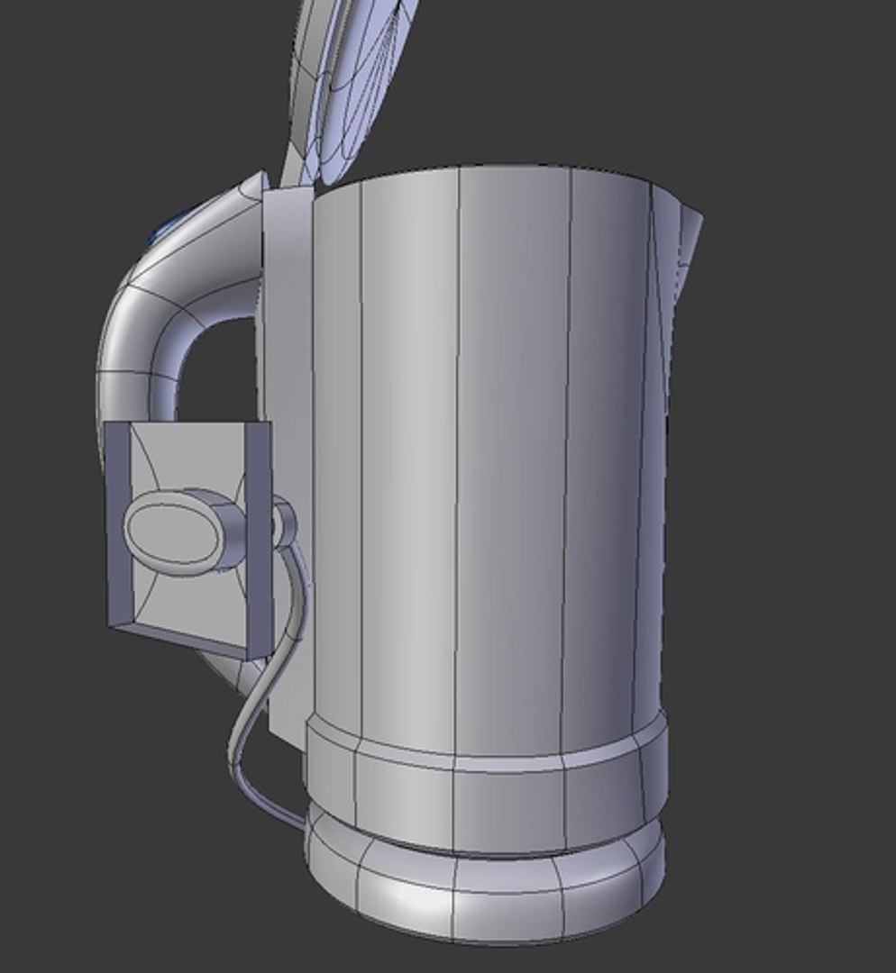 3d model water boiler rigged electric