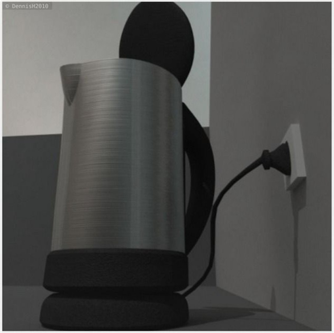 3d model water boiler rigged electric