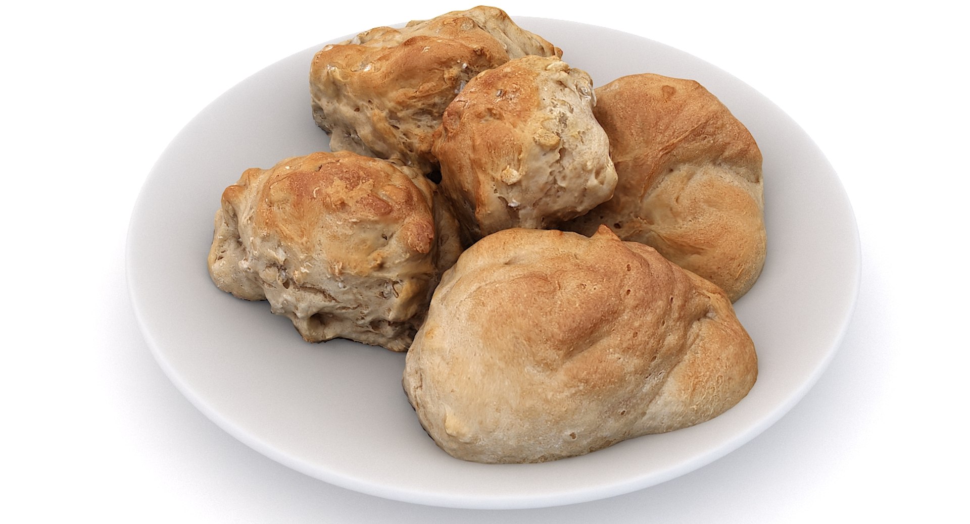 Retopology Bread Rolls 3D Model - TurboSquid 1332745