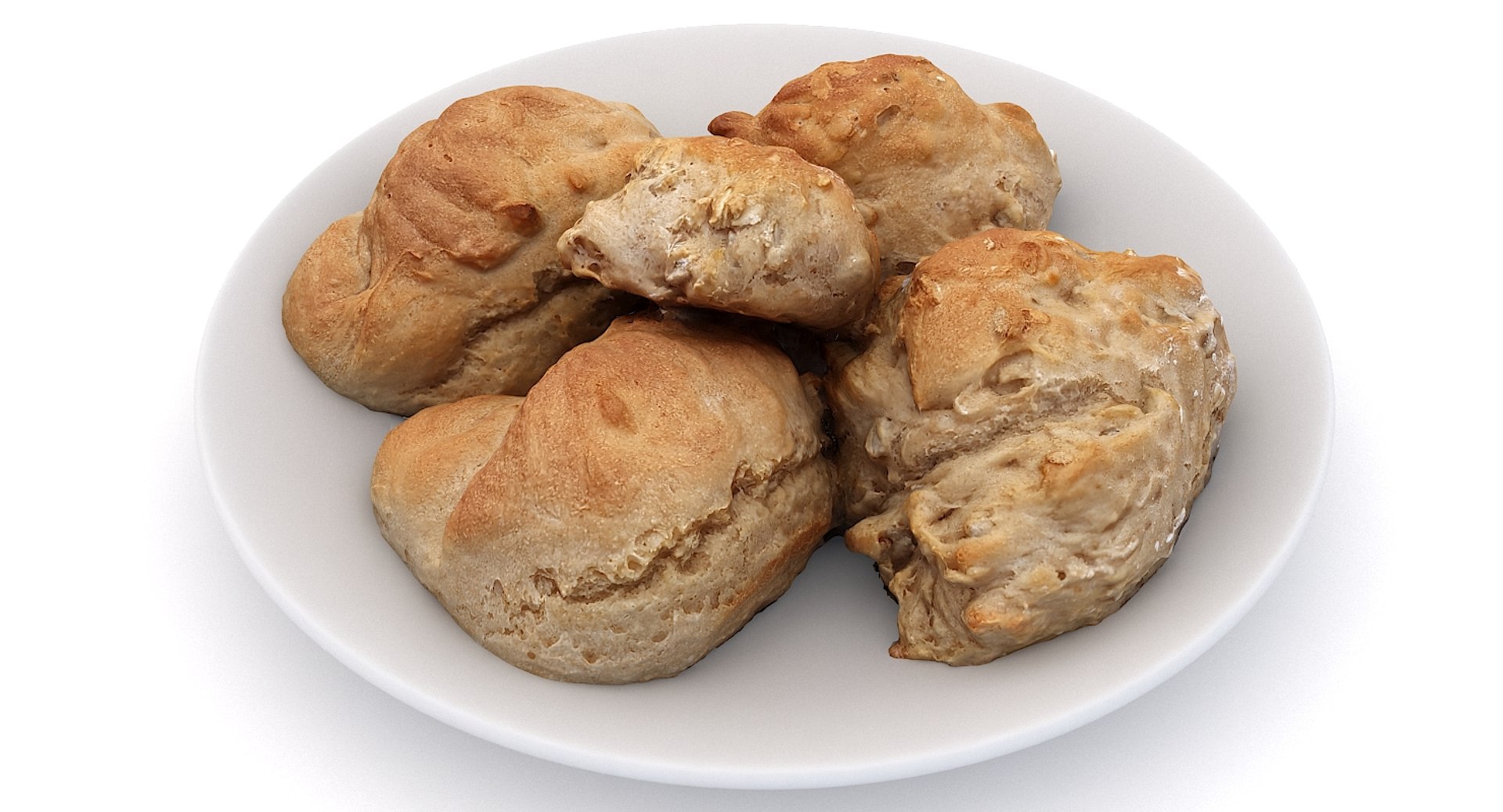 Retopology Bread Rolls 3D Model - TurboSquid 1332745