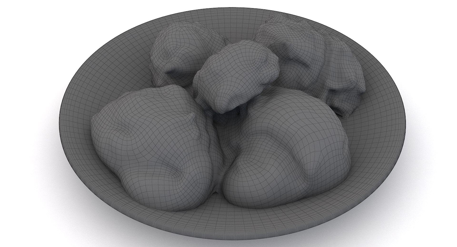 Retopology Bread Rolls 3D Model - TurboSquid 1332745
