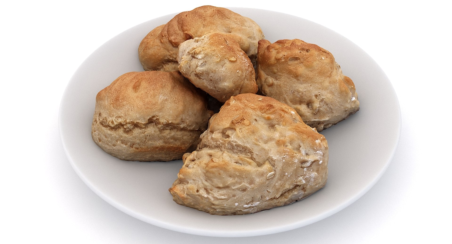 Retopology Bread Rolls 3D Model - TurboSquid 1332745