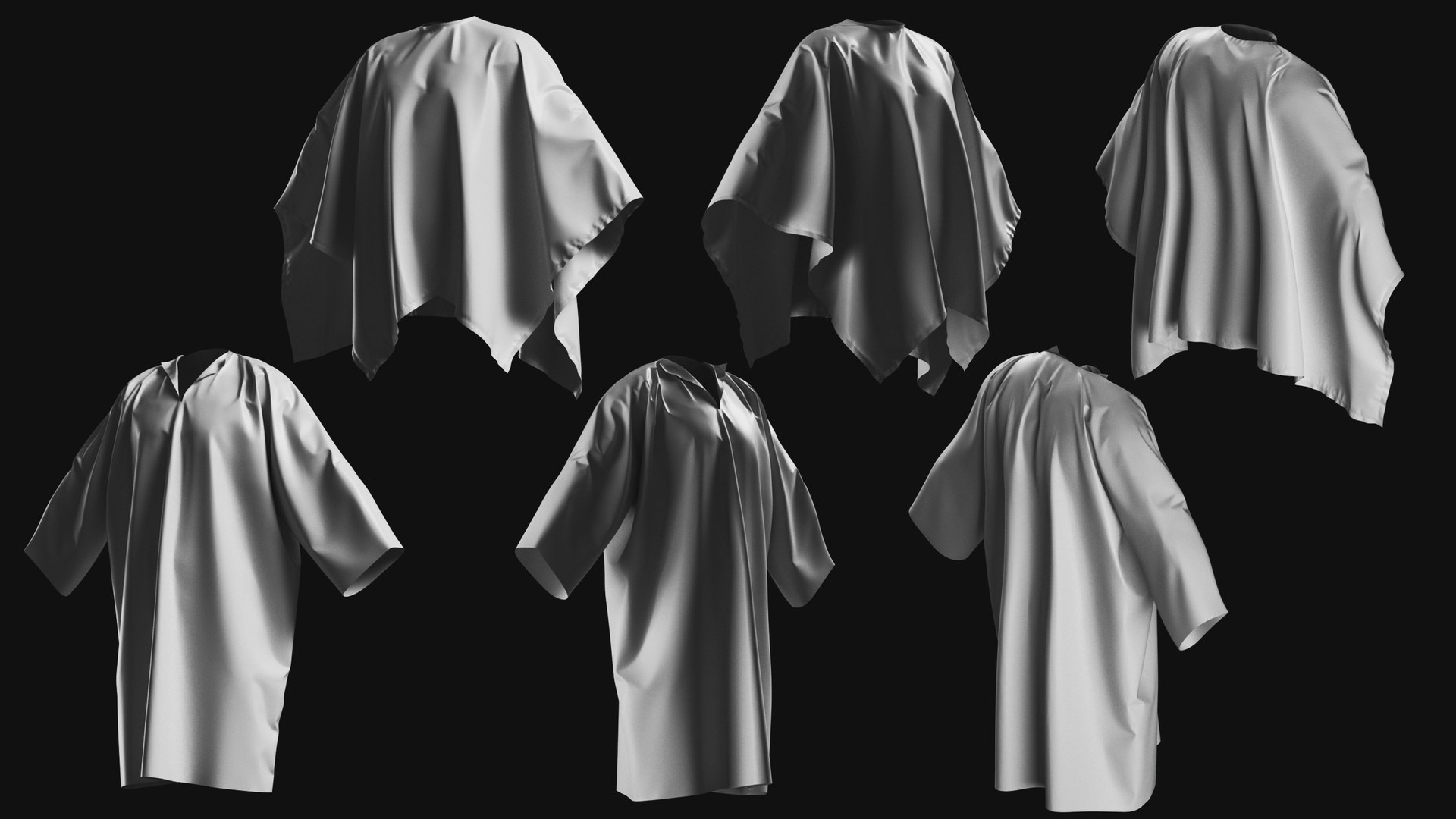 Basemesh Cape Hood Collection 3D - TurboSquid 2190260