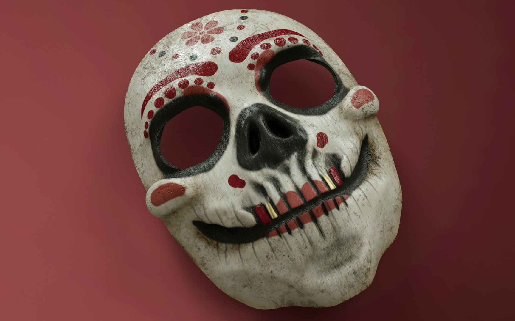 3D Day Of The Dead Mask Model - TurboSquid 1804755