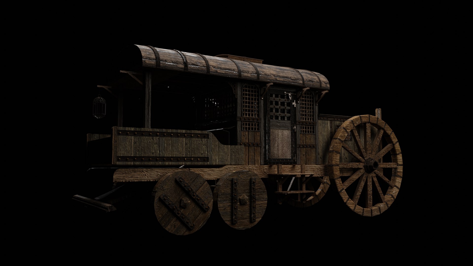 3D Medieval Prison Vehicle - TurboSquid 1868215