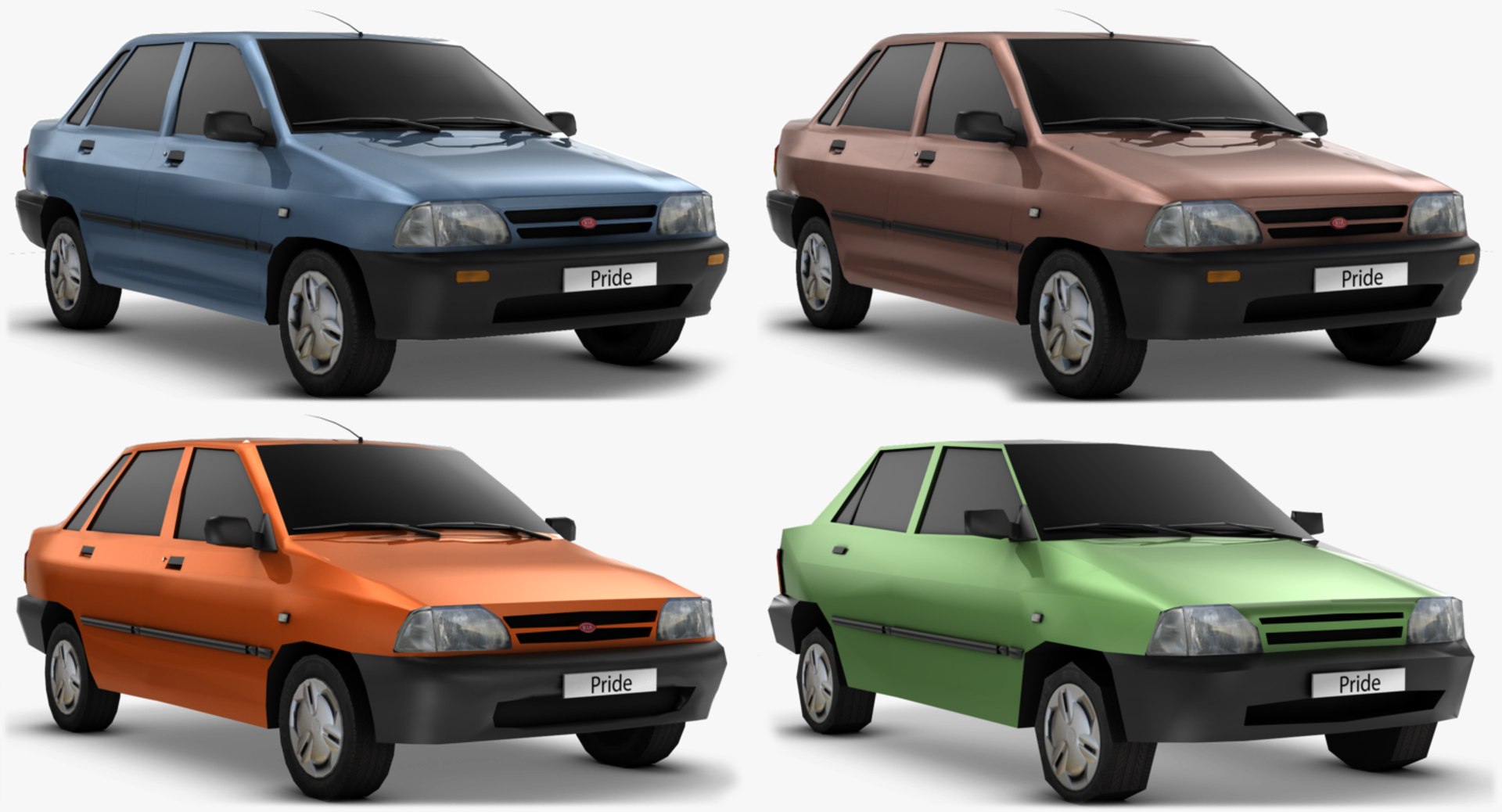 pride - 3 versions 3d model