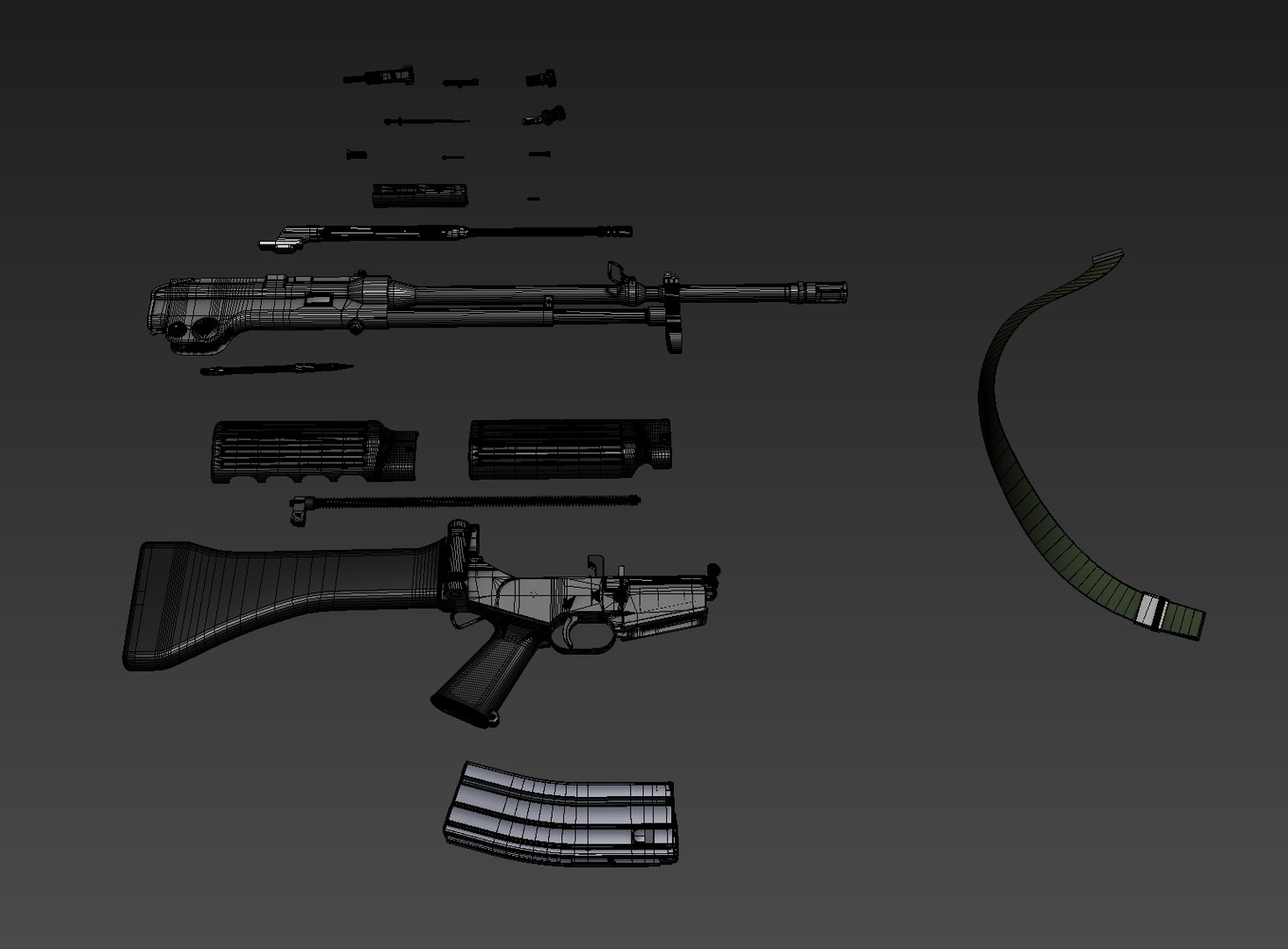 3d Max Korean K2 Gun