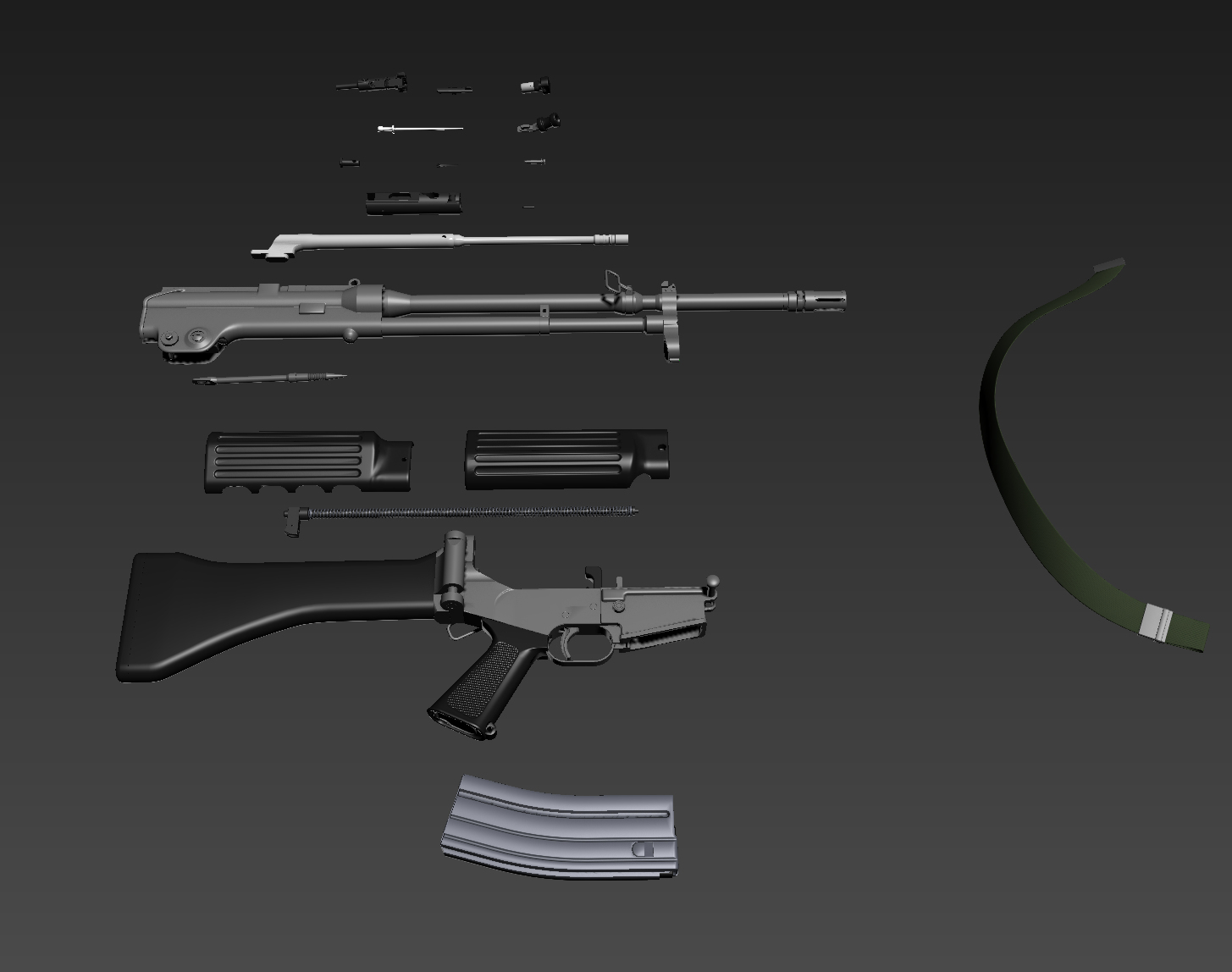 3d max korean k2 gun