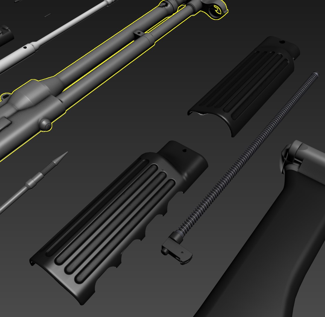 3d Max Korean K2 Gun