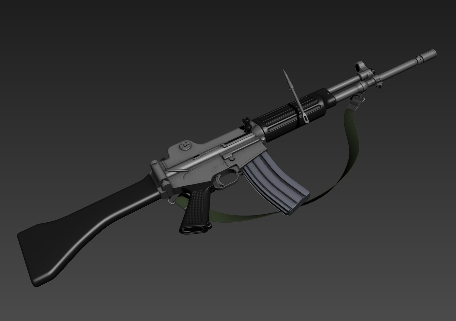 3d max korean k2 gun