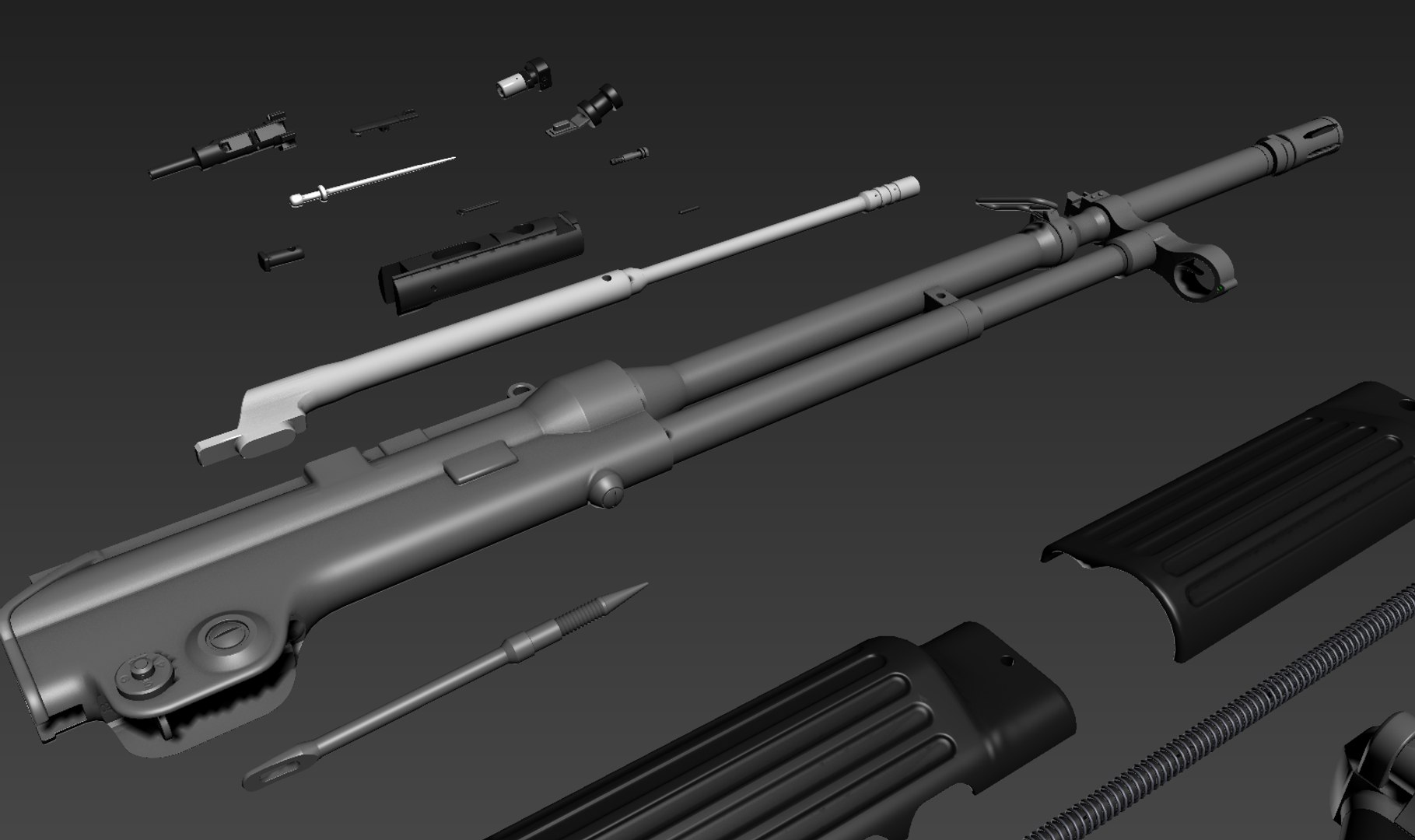 3d Max Korean K2 Gun