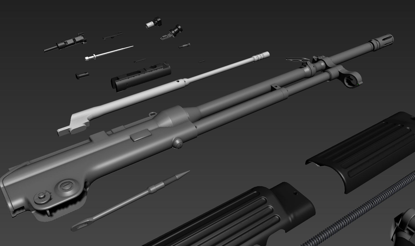 3d max korean k2 gun