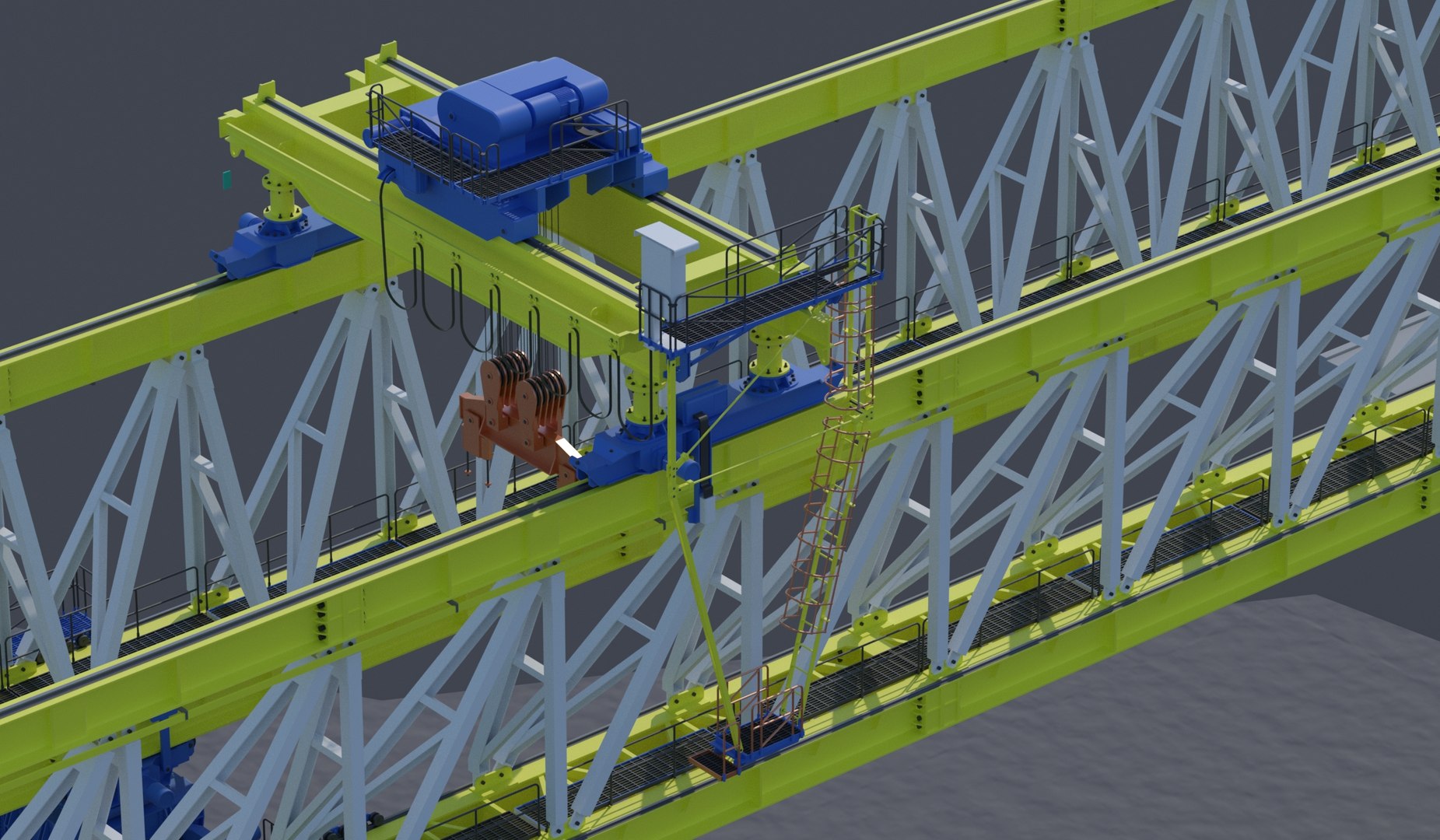 3D Highway Bridge Girder Launching Gantry Crane - TurboSquid 2037545
