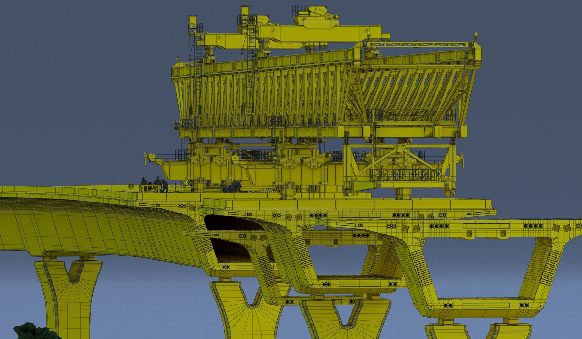 3D Highway Bridge Girder Launching Gantry Crane - TurboSquid 2037545