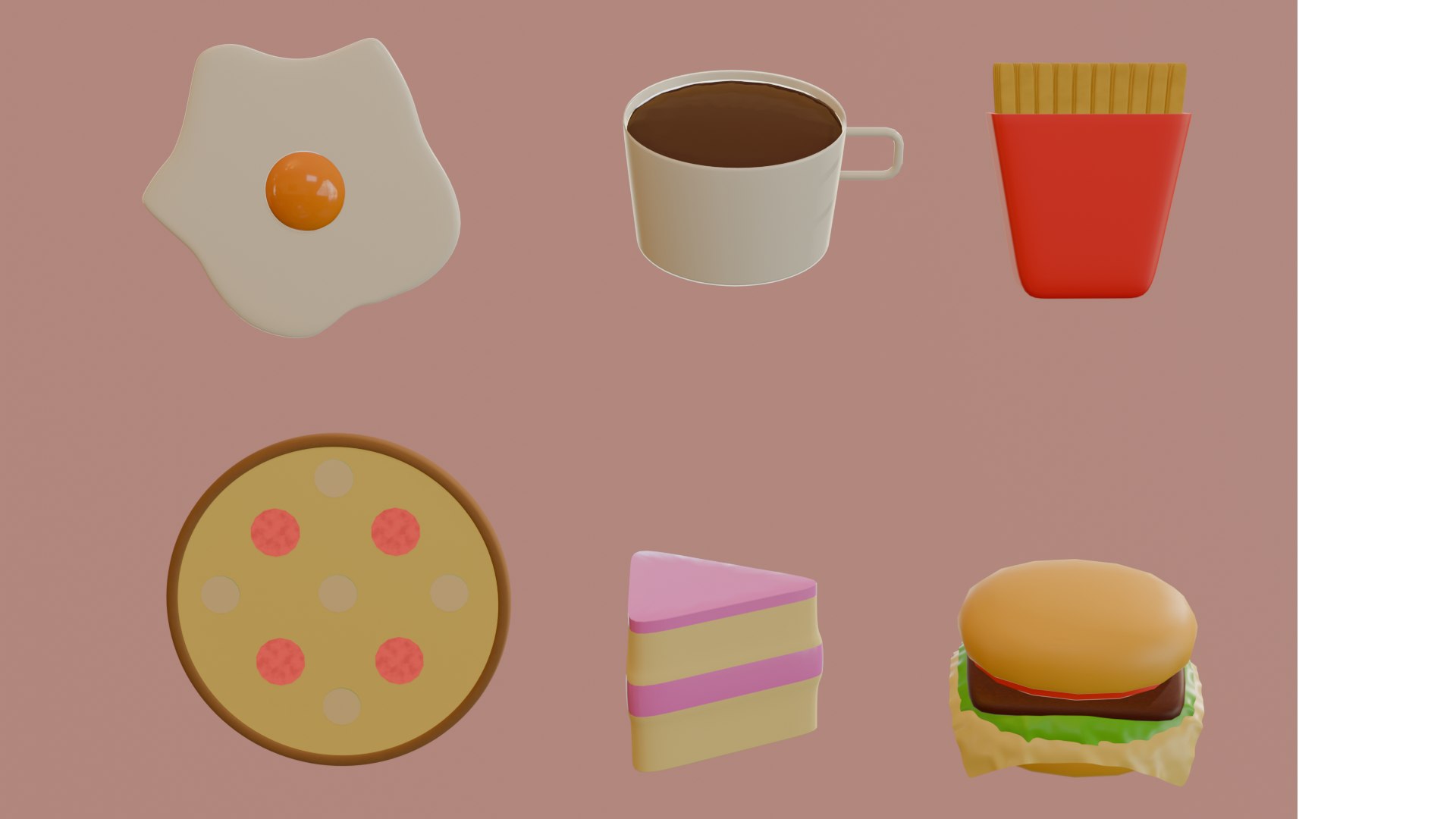 Free 3D Model FREE Food Icons - TurboSquid 2311371