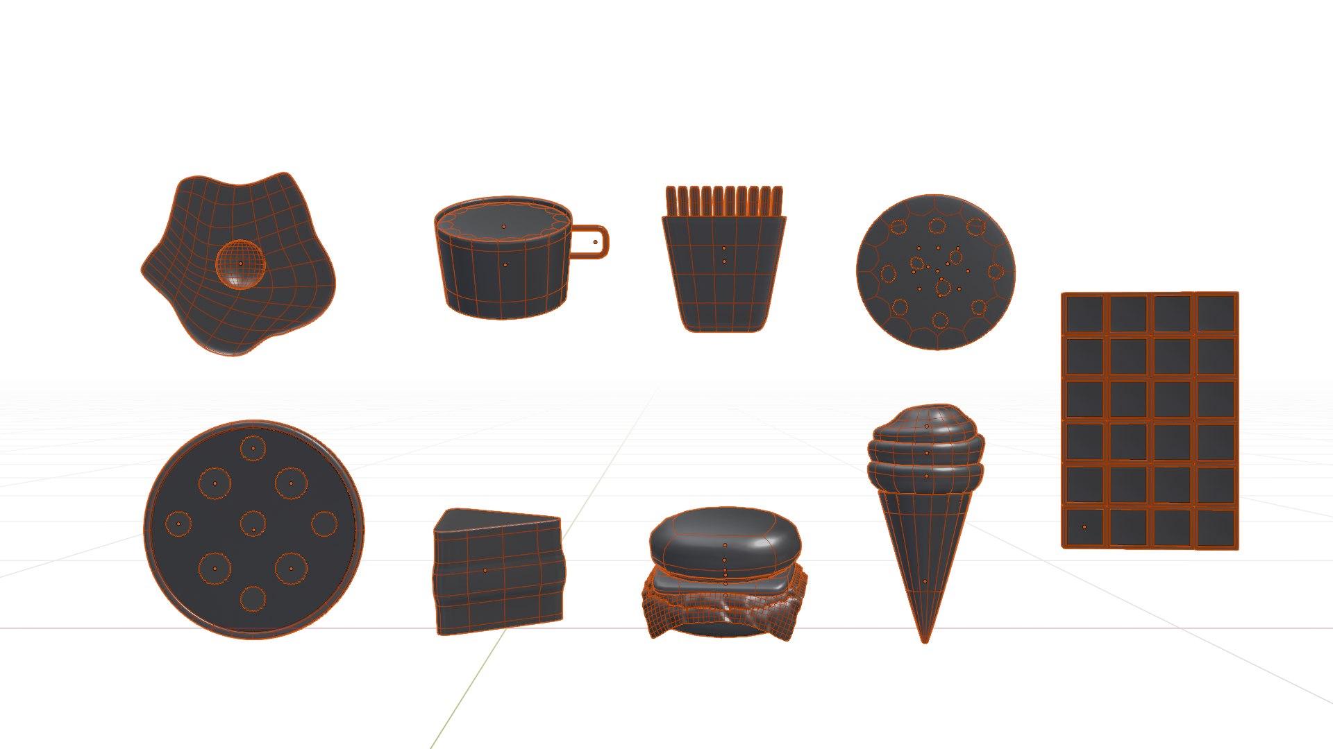 Free 3D Model FREE Food Icons - TurboSquid 2311371