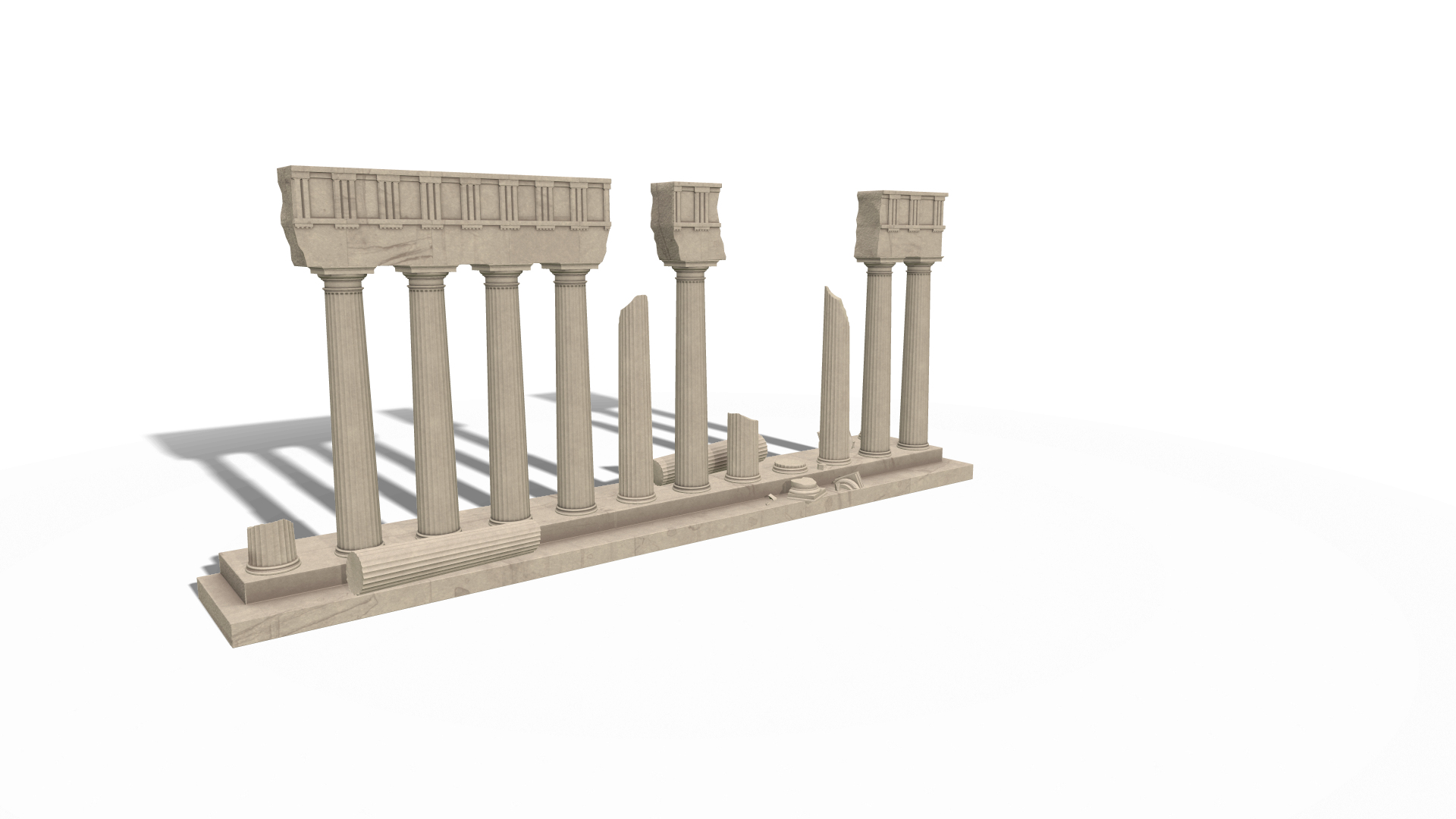 3D Model Doric Columns - TurboSquid 1639570