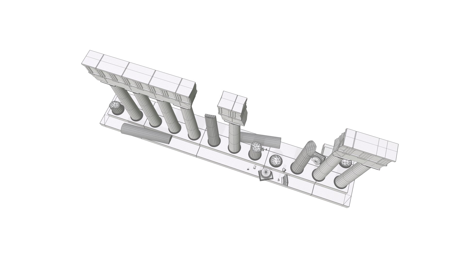 3D Model Doric Columns - TurboSquid 1639570