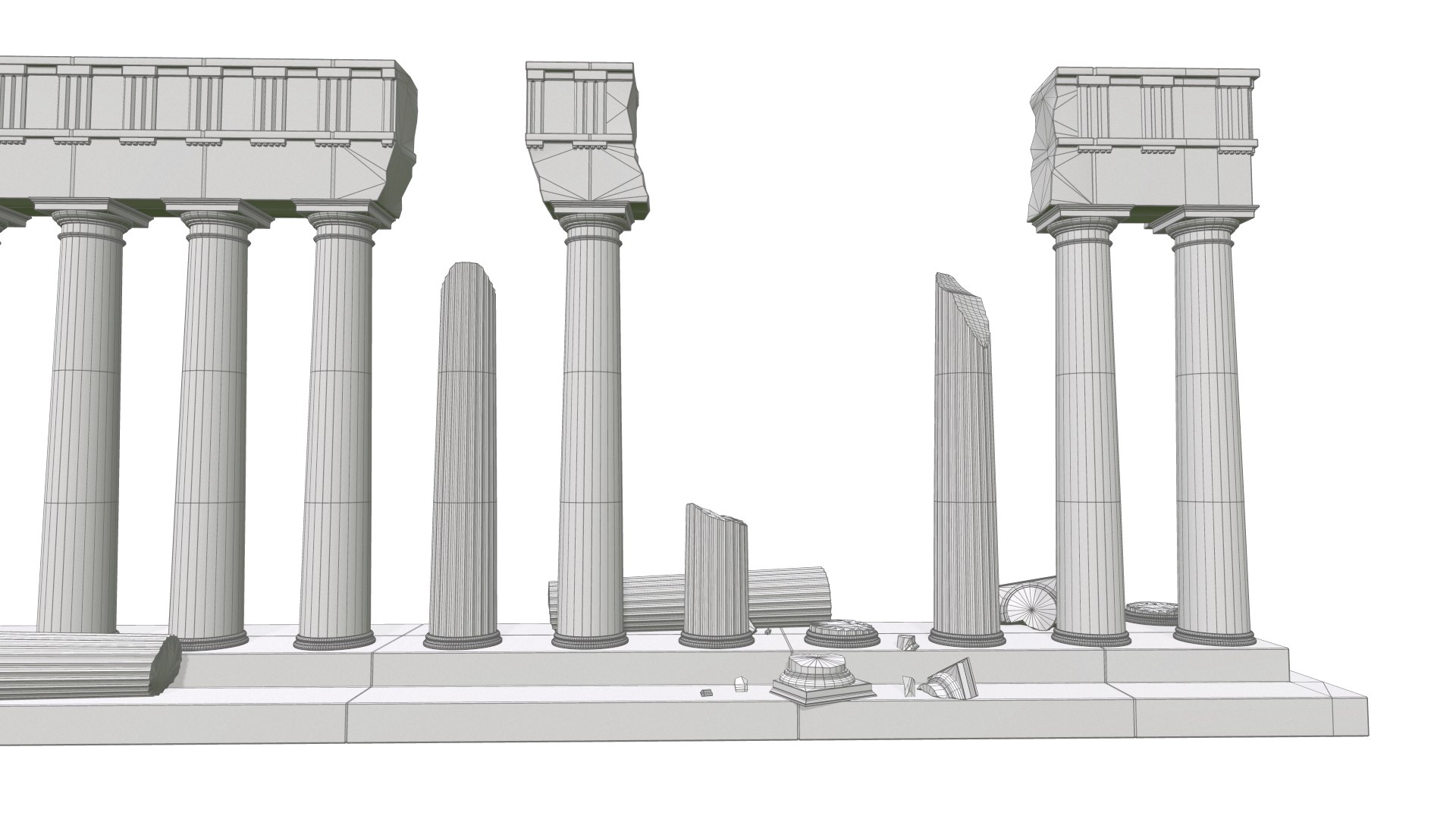 3D Model Doric Columns - TurboSquid 1639570
