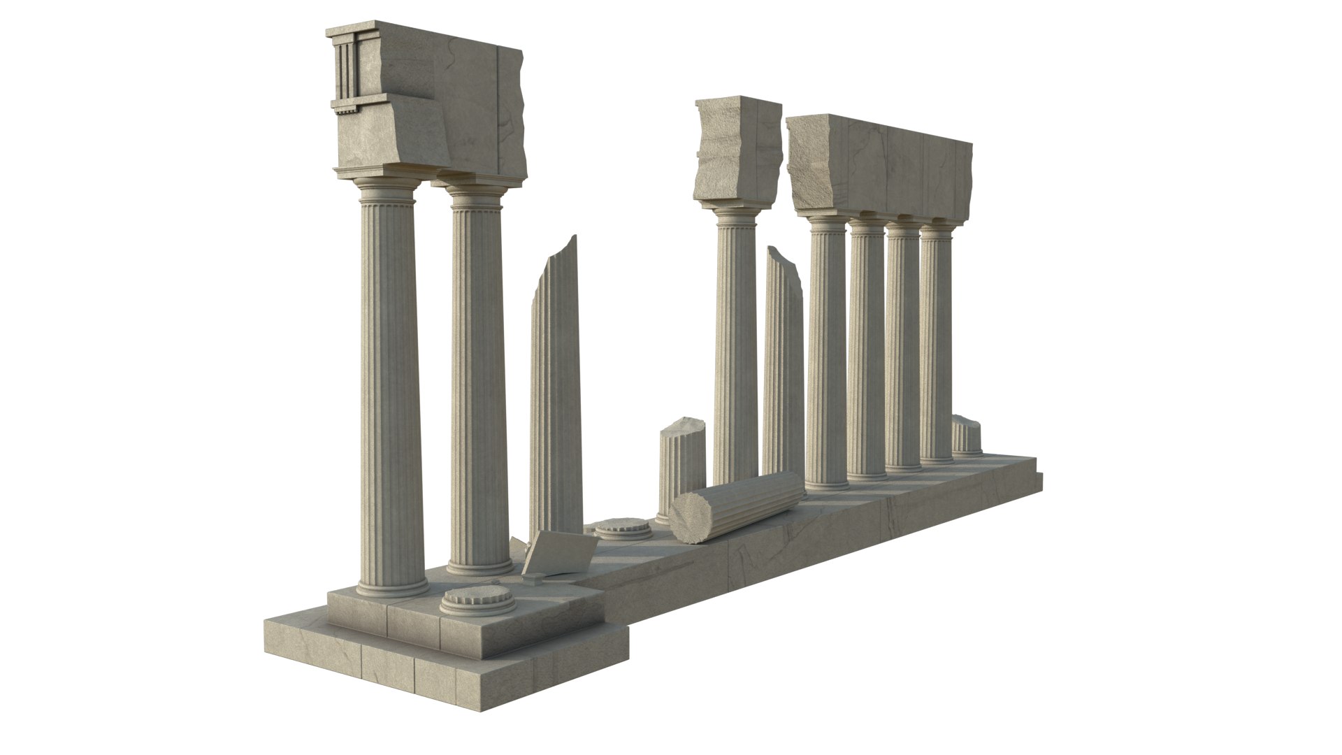 3D Model Doric Columns - TurboSquid 1639570
