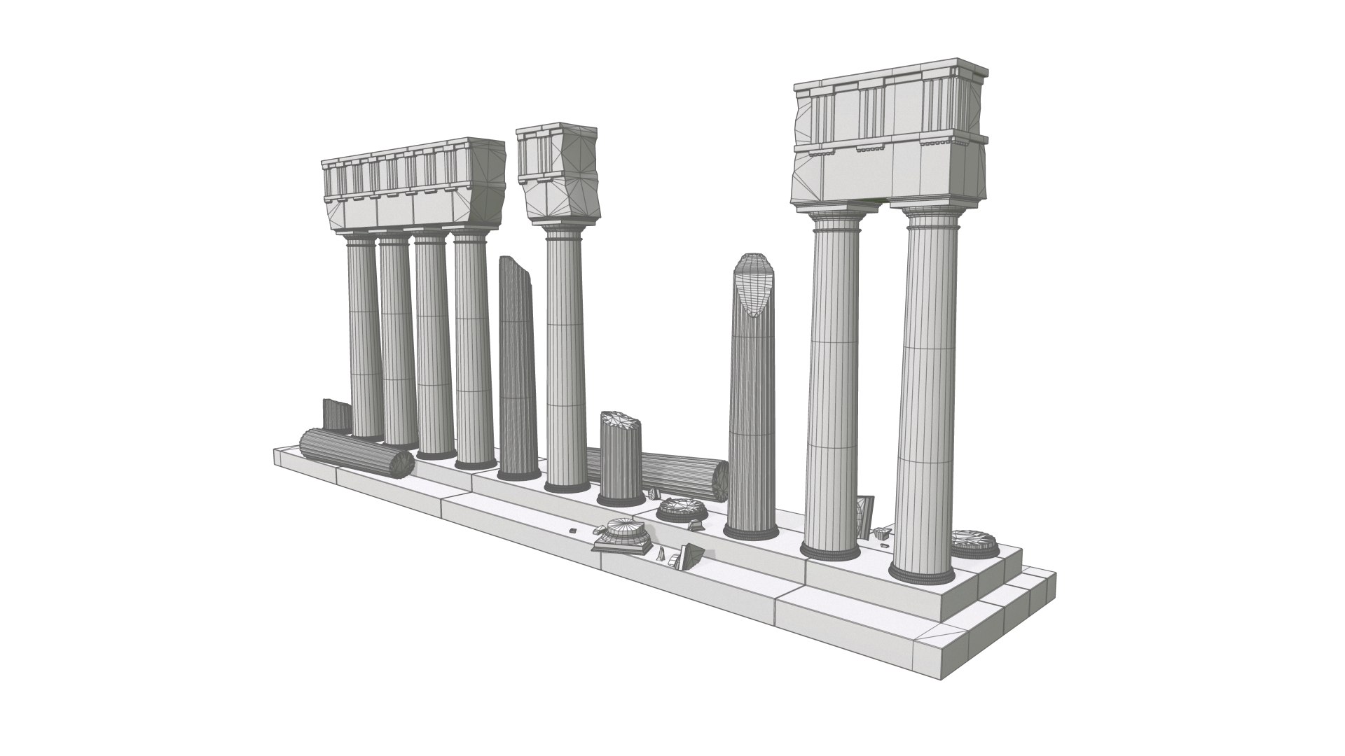 3D Model Doric Columns - TurboSquid 1639570