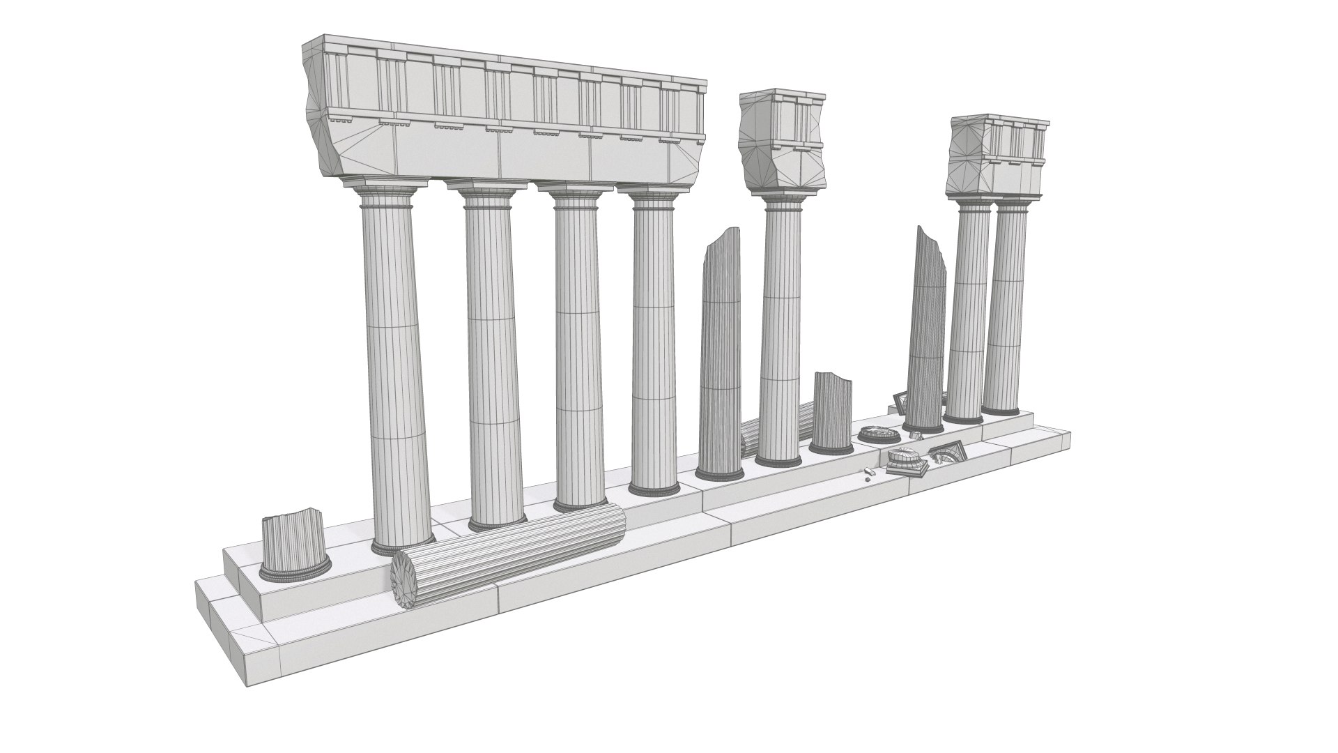 3D Model Doric Columns - TurboSquid 1639570