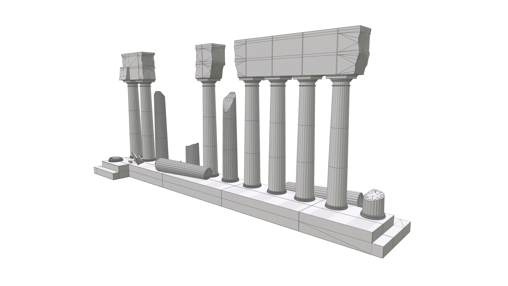 3D Model Doric Columns - TurboSquid 1639570