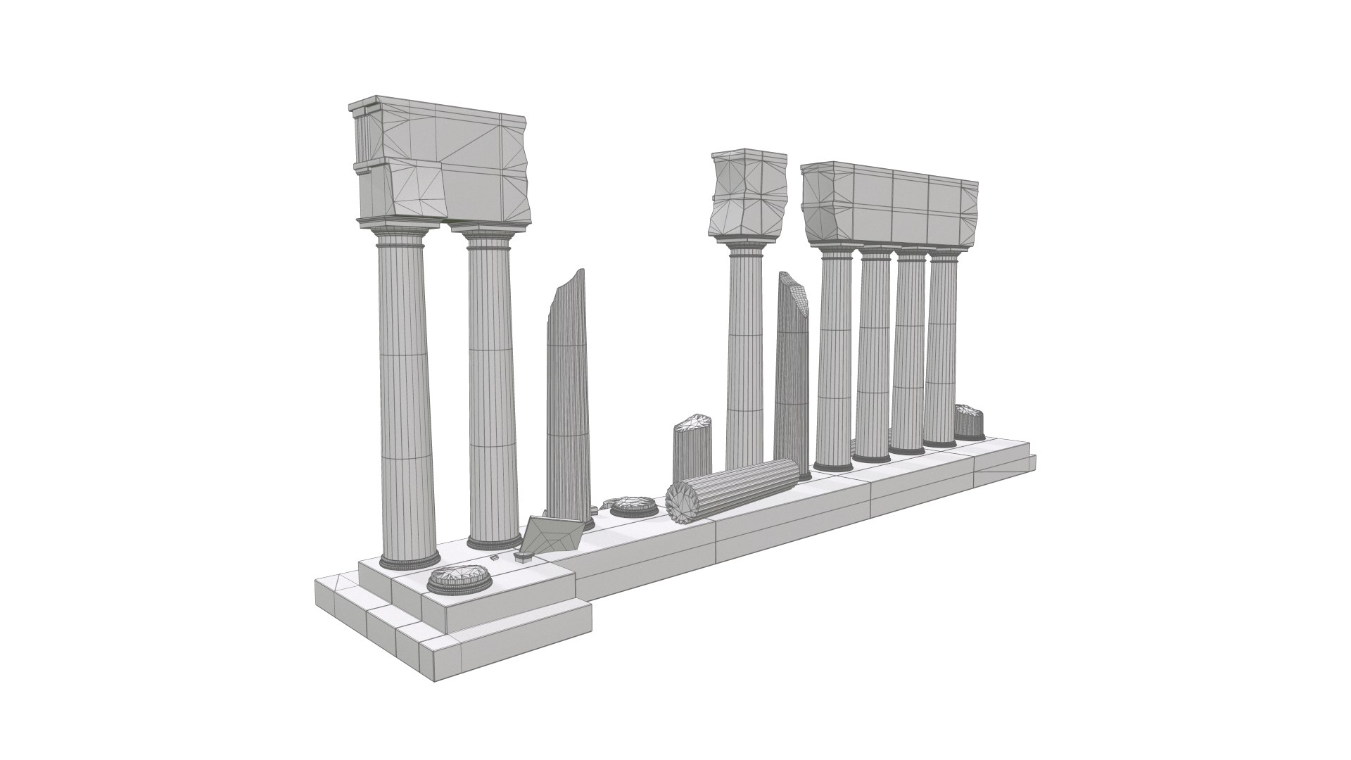 3D Model Doric Columns - TurboSquid 1639570