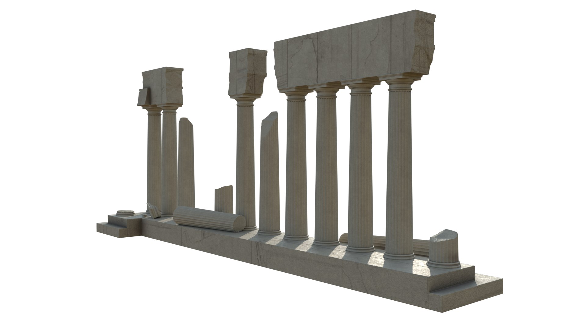 3D Model Doric Columns - TurboSquid 1639570