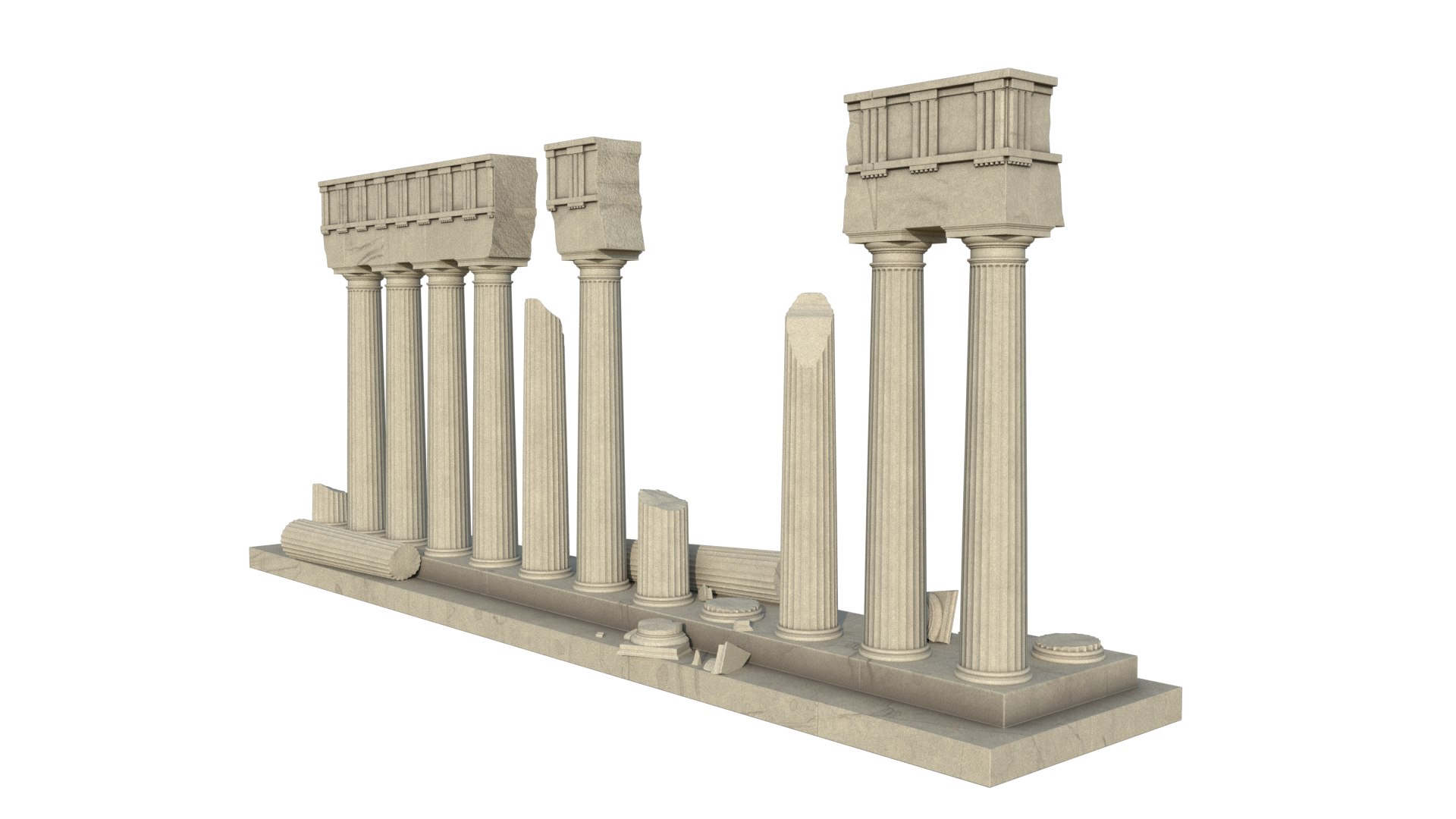 3D Model Doric Columns - TurboSquid 1639570