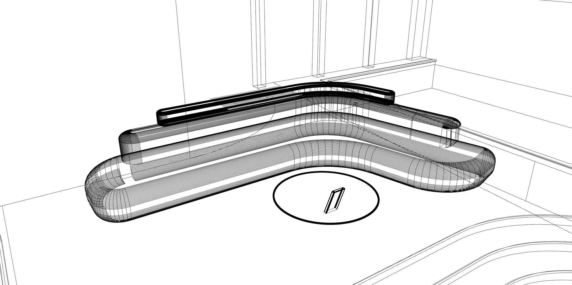 Curved Sofa 3D Model Model - TurboSquid 2038501