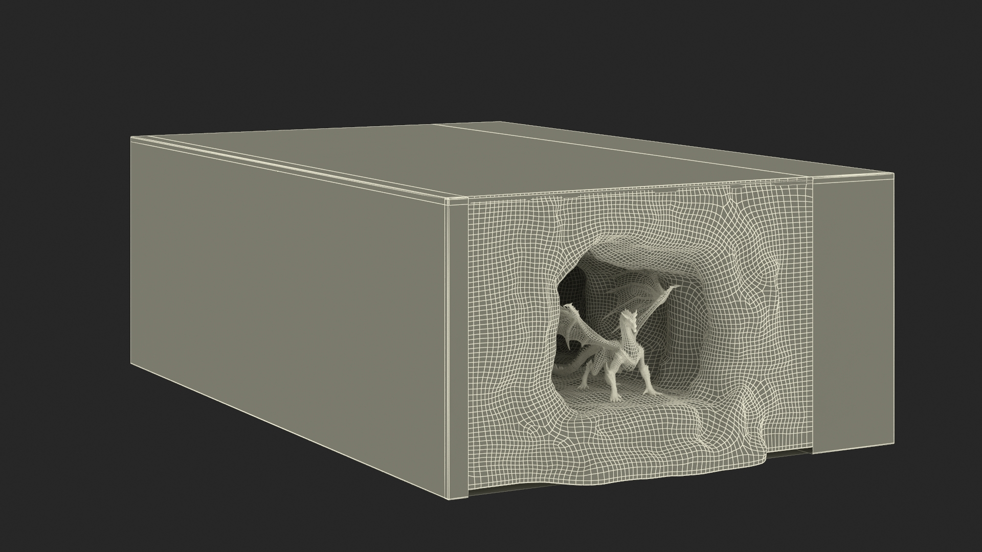 3D Dragon Guarding Treasures In Cave - TurboSquid 2335548