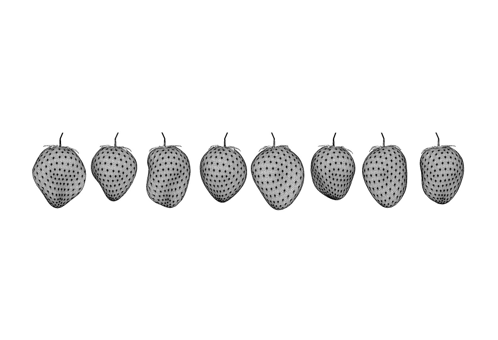 Irregular Shaped Strawberrys 3D - TurboSquid 2282940