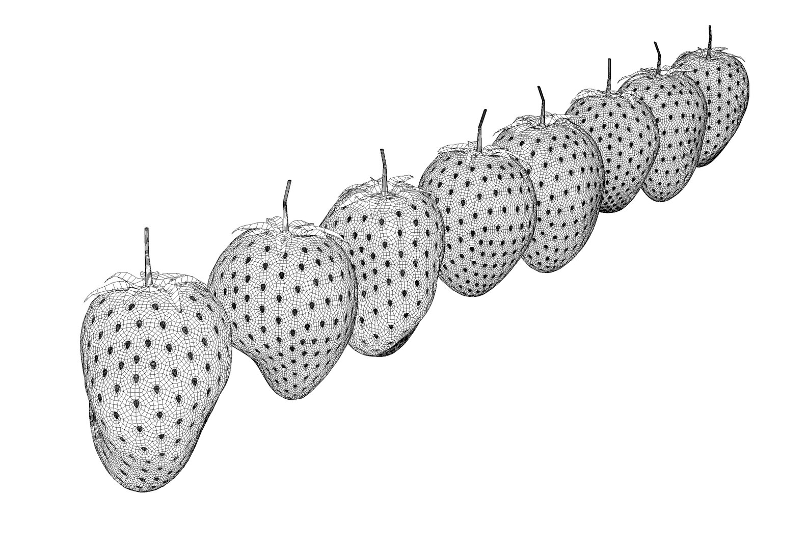 Irregular Shaped Strawberrys 3D - TurboSquid 2282940