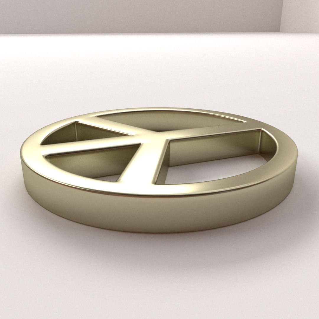 Peace Symbol 3d Model