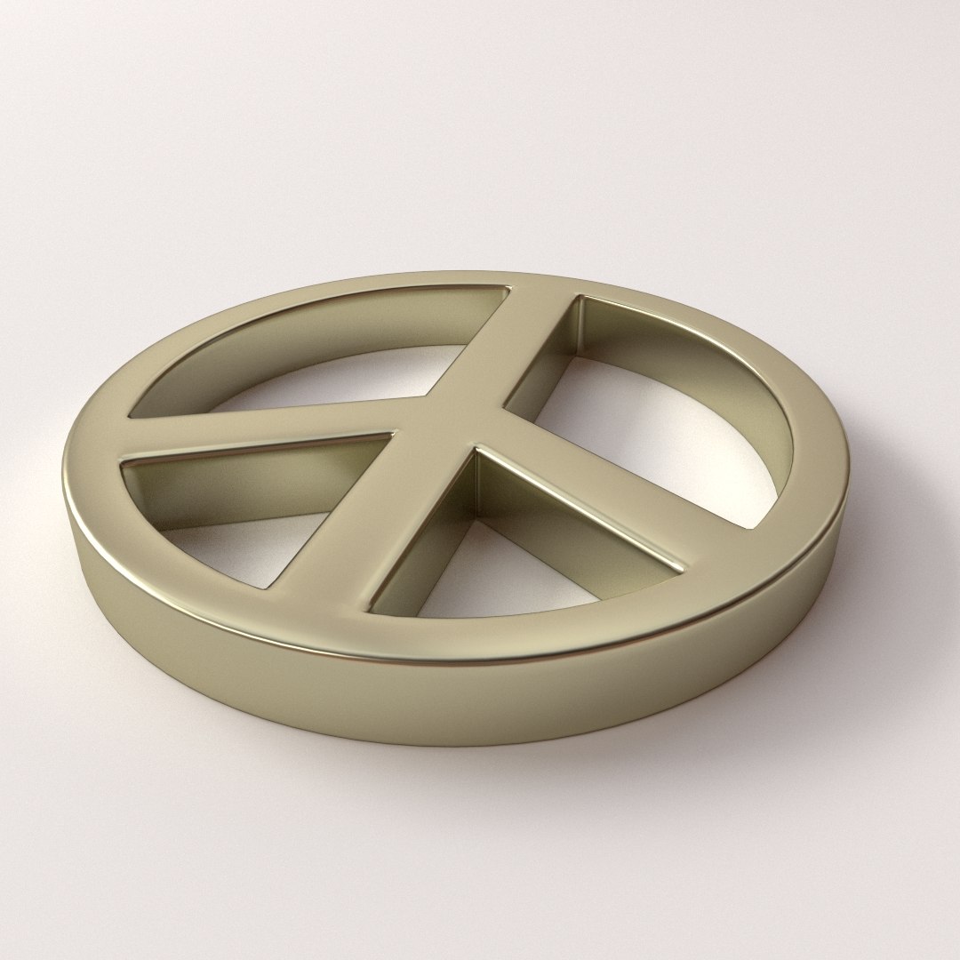 Peace Symbol 3d Model