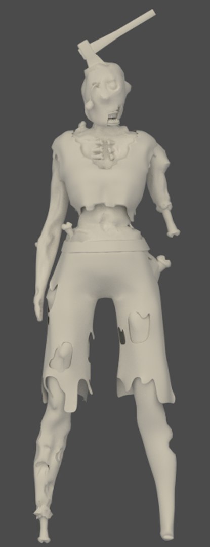 Zombie Bone Protruding 3d Model