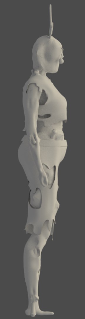 Zombie Bone Protruding 3d Model