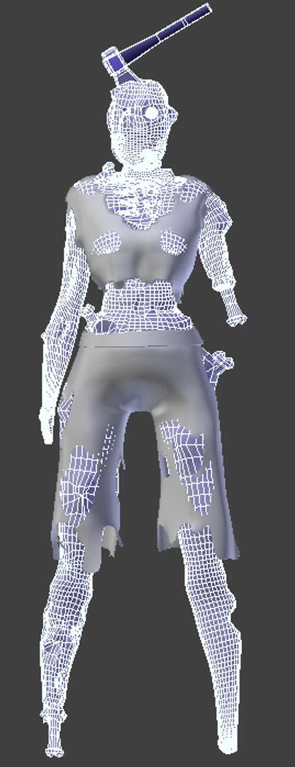 Zombie Bone Protruding 3d Model