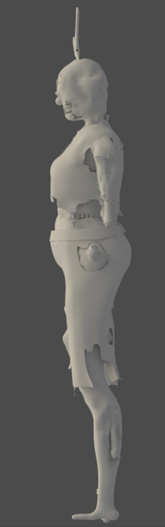 Zombie Bone Protruding 3d Model