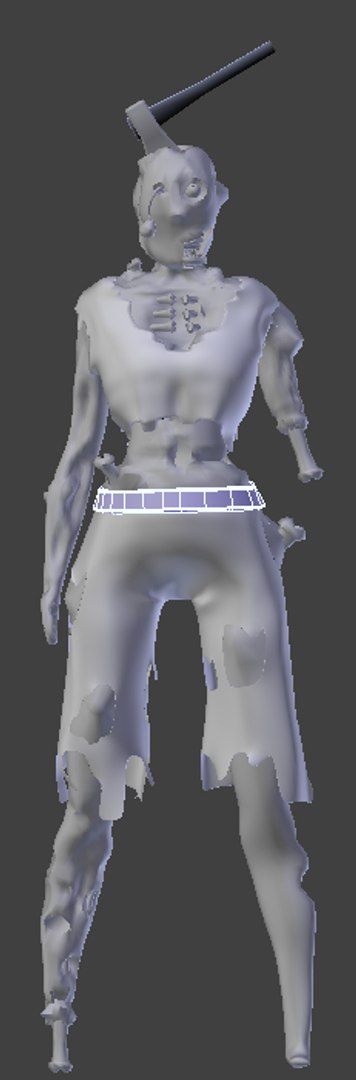 Zombie Bone Protruding 3d Model