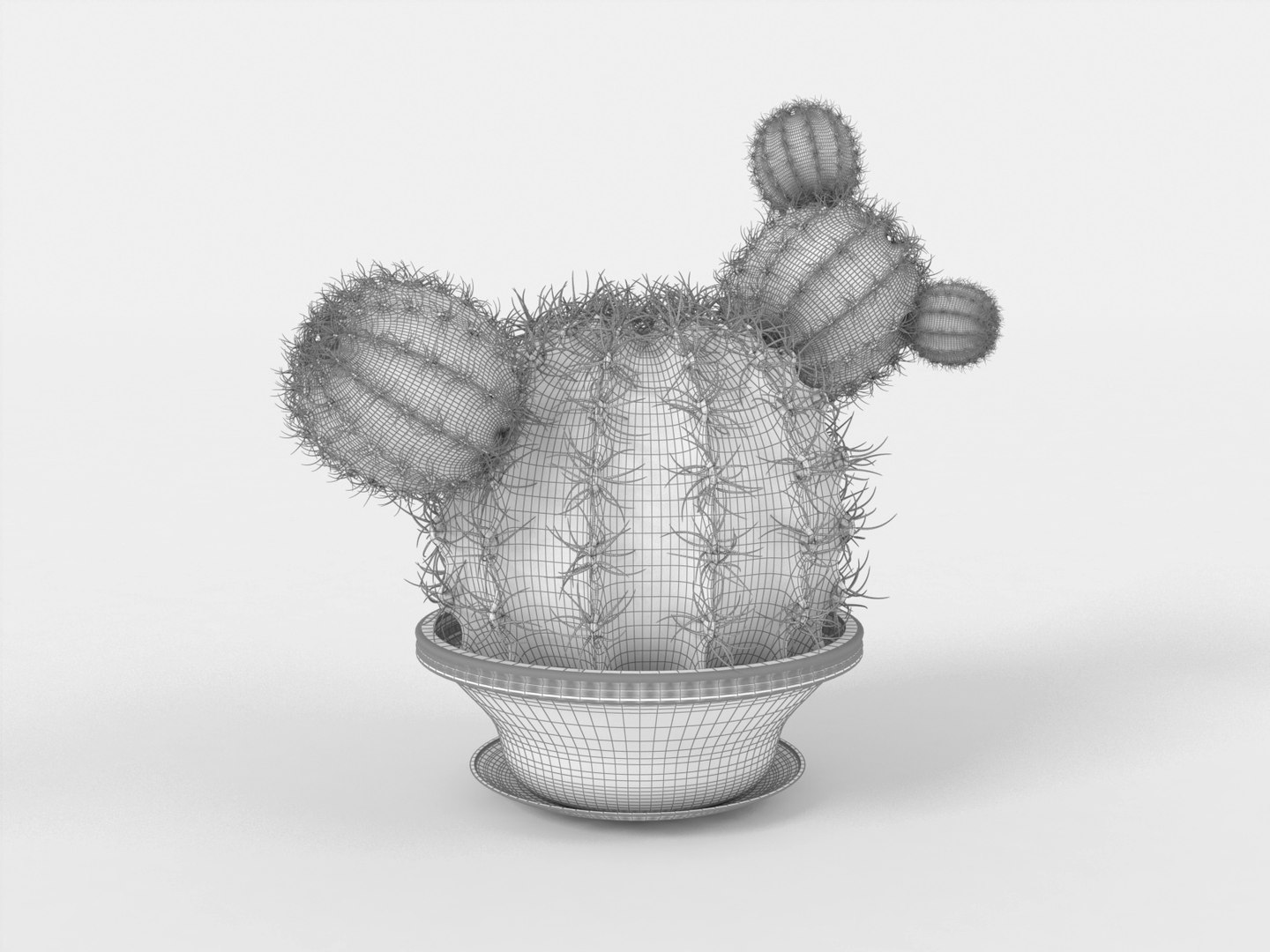 Cactus pot model - TurboSquid 1535106