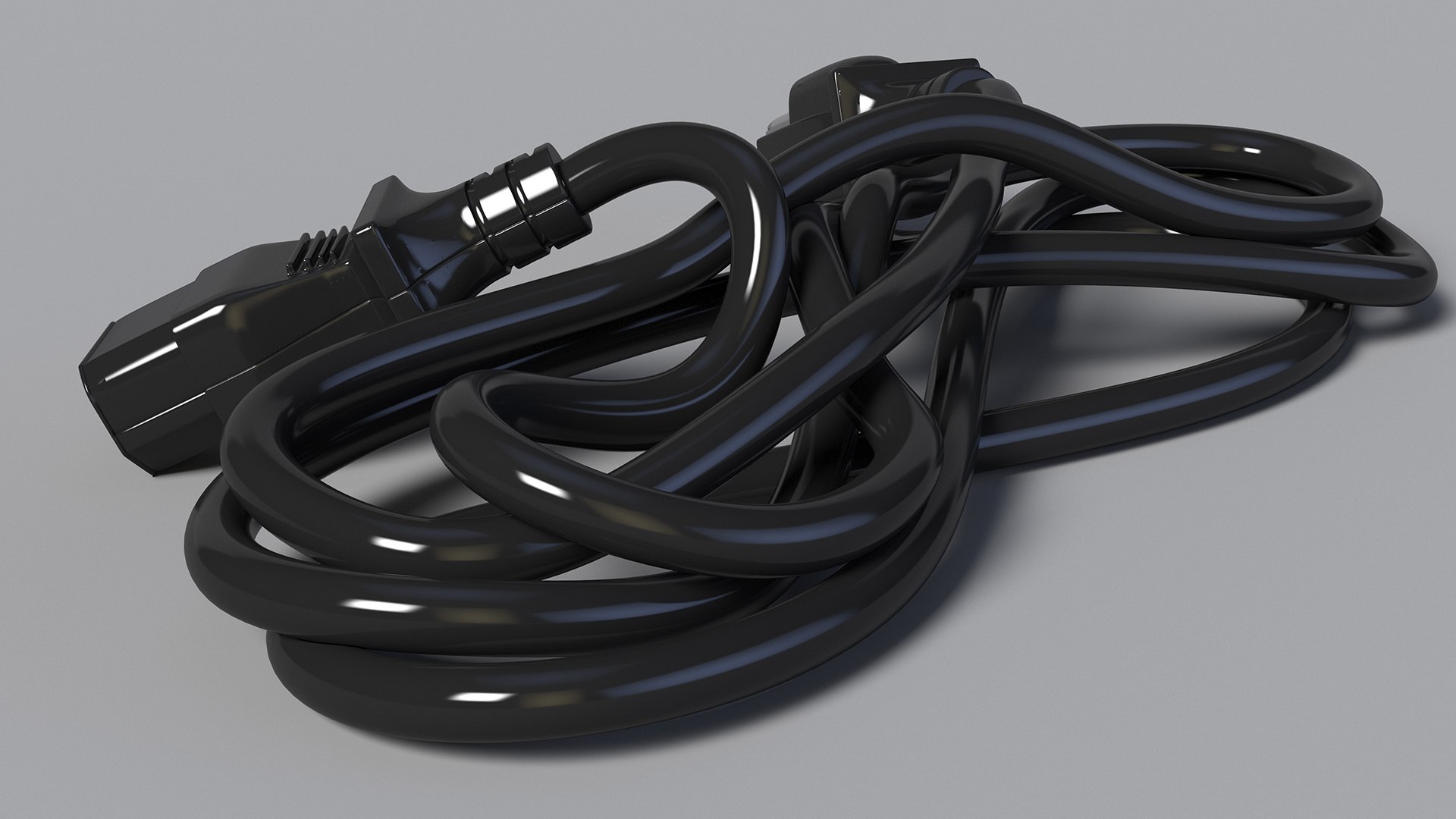 Power Cord With Electrical Plug 3D Model - TurboSquid 2236299