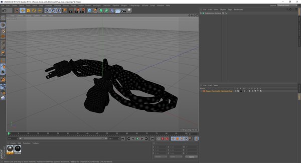 modelo 3d Cable de alimentación con enchufe eléctrico - TurboSquid 2236299
