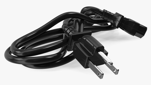 modelo 3d Cable de alimentación con enchufe eléctrico - TurboSquid 2236299