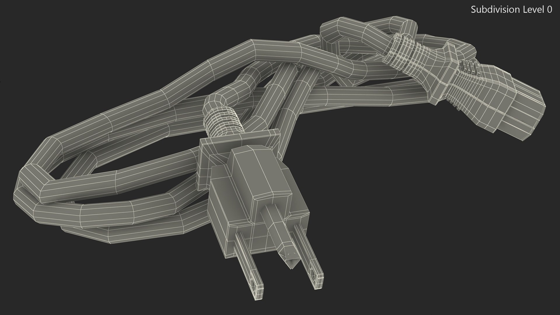 Power Cord With Electrical Plug 3D Model - TurboSquid 2236299