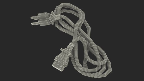 modelo 3d Cable de alimentación con enchufe eléctrico - TurboSquid 2236299